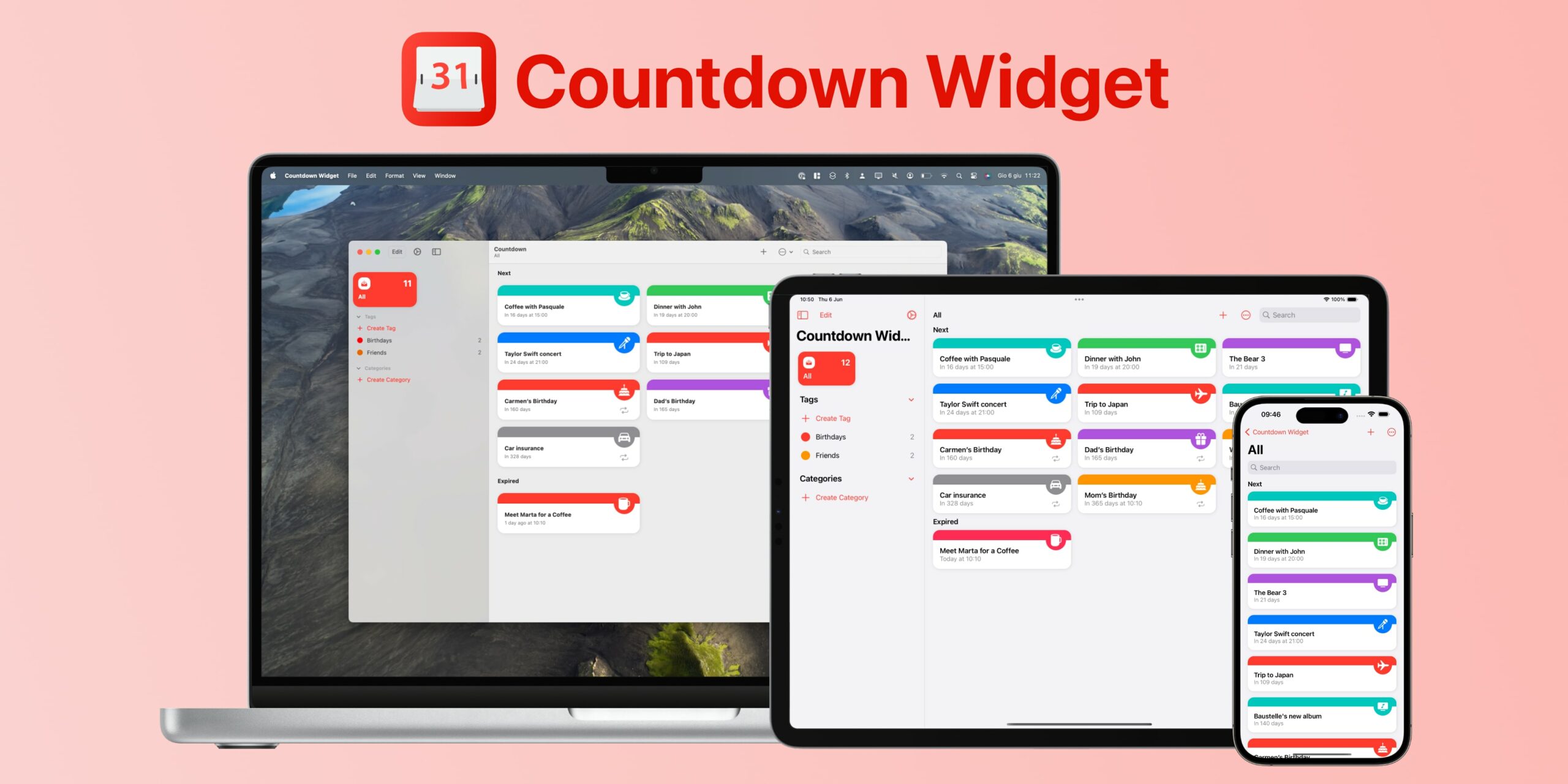 Countdown Widget - The best app for your important events